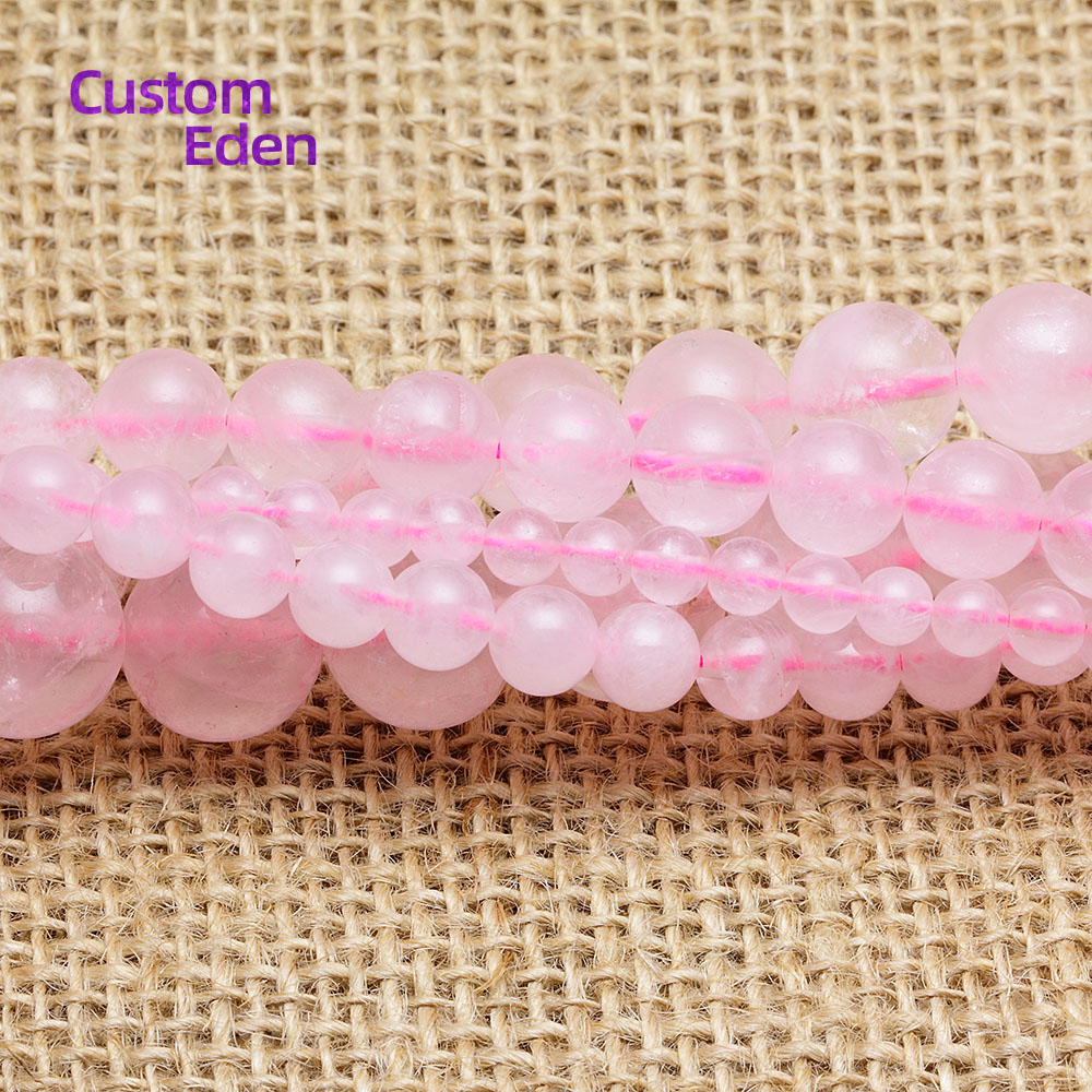 4 6 8 10 12mm Pink crystal round beads